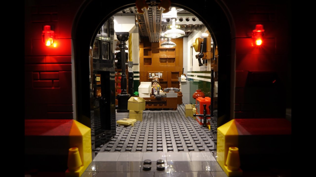 Lego 75827 Firehouse Headquarters LED lights demonstration - YouTube