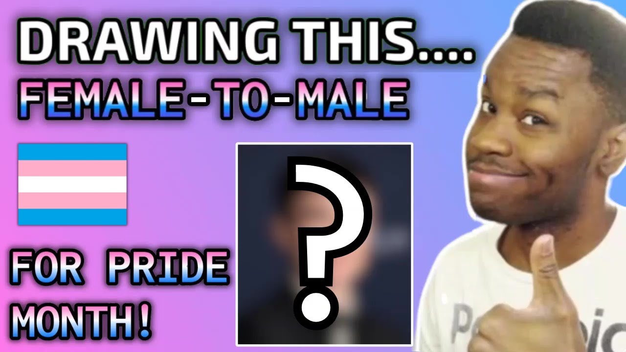 DRAWING THIS Trans Man for Pride Month (1st PART) - YouTube