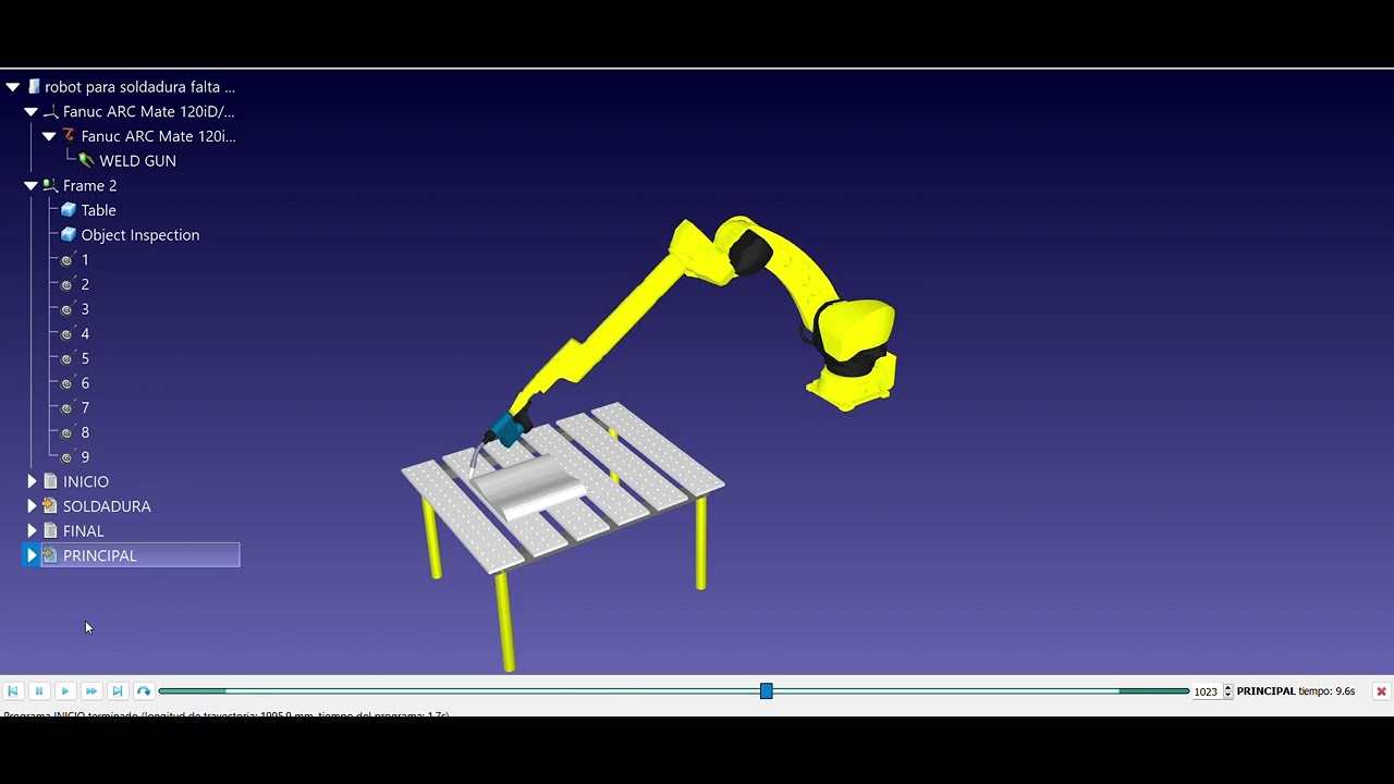 SIMULACION ROBO DK -RUTINA DE MOVIMIENTOS- - YouTube