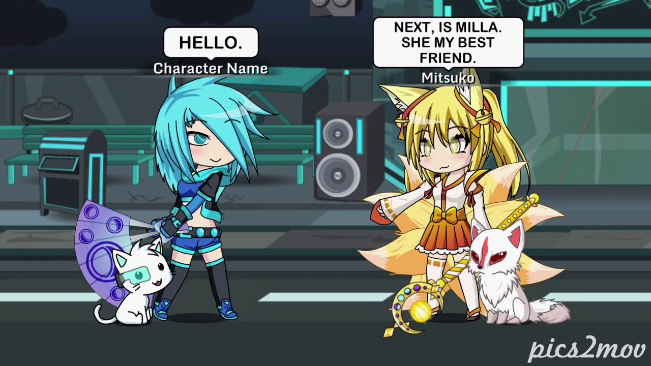 Showing each other in gacha studio. My own character. - YouTube