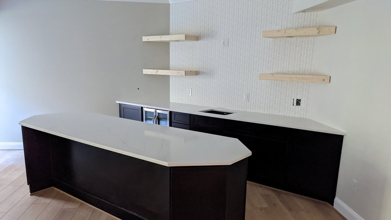 How to build floating shelves with recessed LED lighting | Finishing my ...