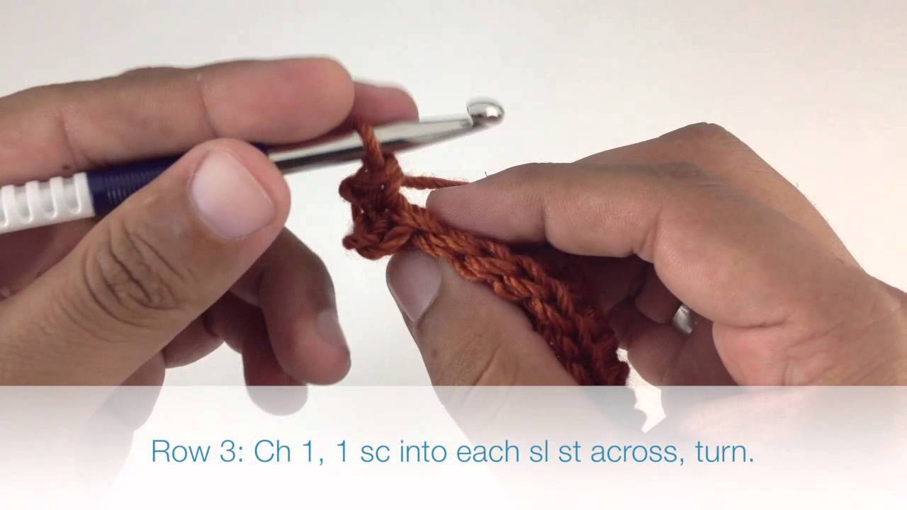 How to Crochet Ribbing {Left Handed} - YouTube
