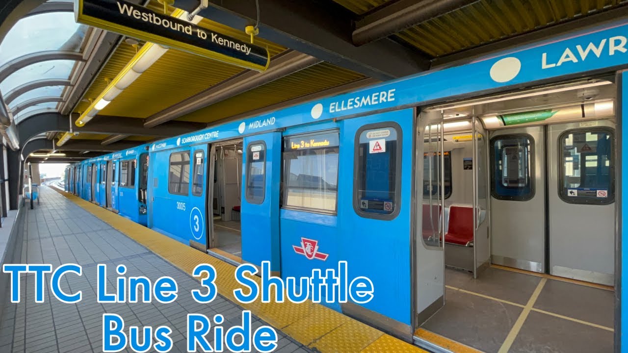 Toronto TTC Line 3 Shuttle Bus Ride Due to Mechanical Problem 11/21 ...
