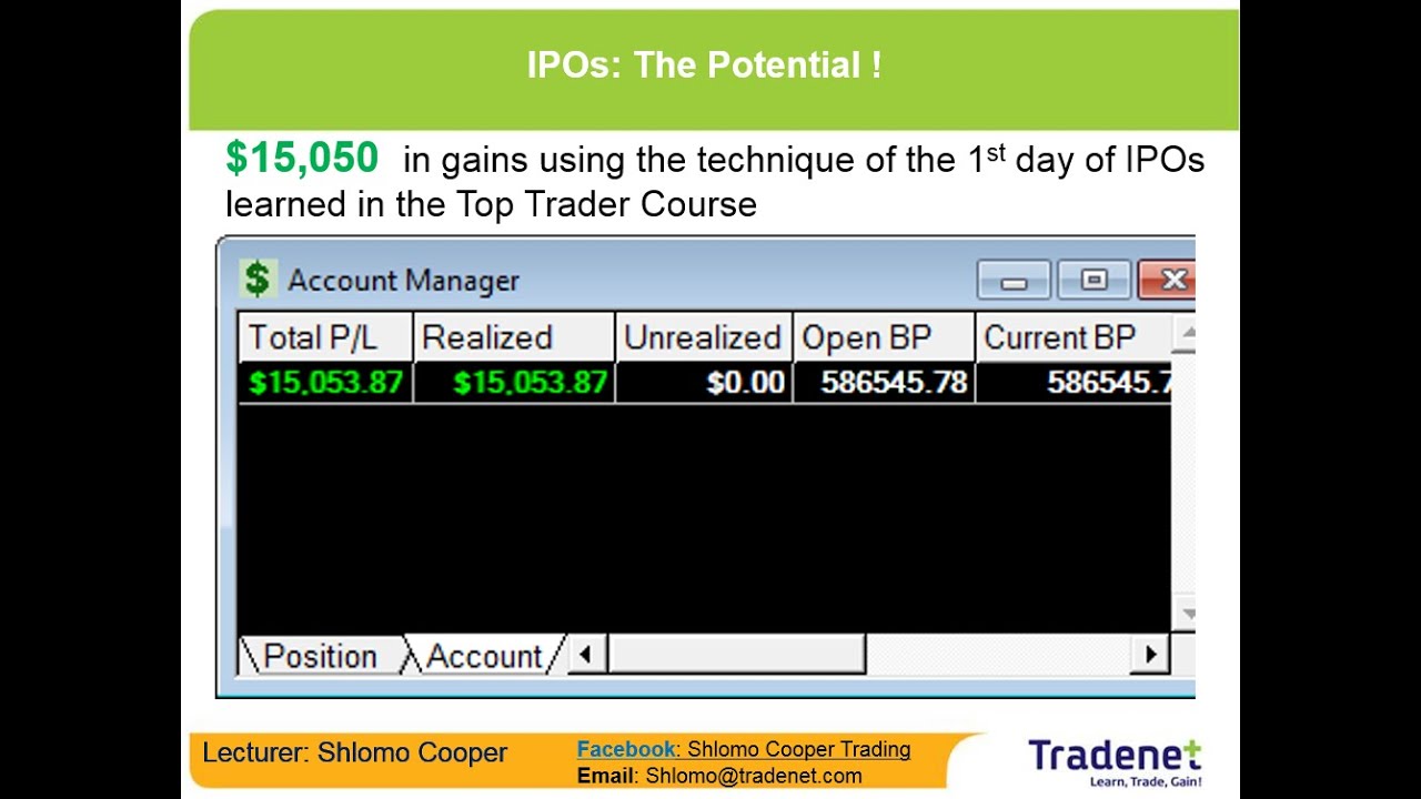 Day Trading IPOs For $15,000 - Shlomo Cooper - YouTube