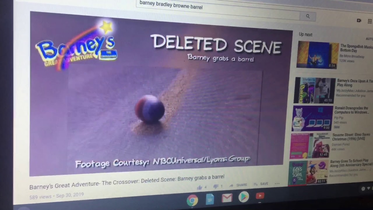 Barney toddworld fall down barrel - YouTube