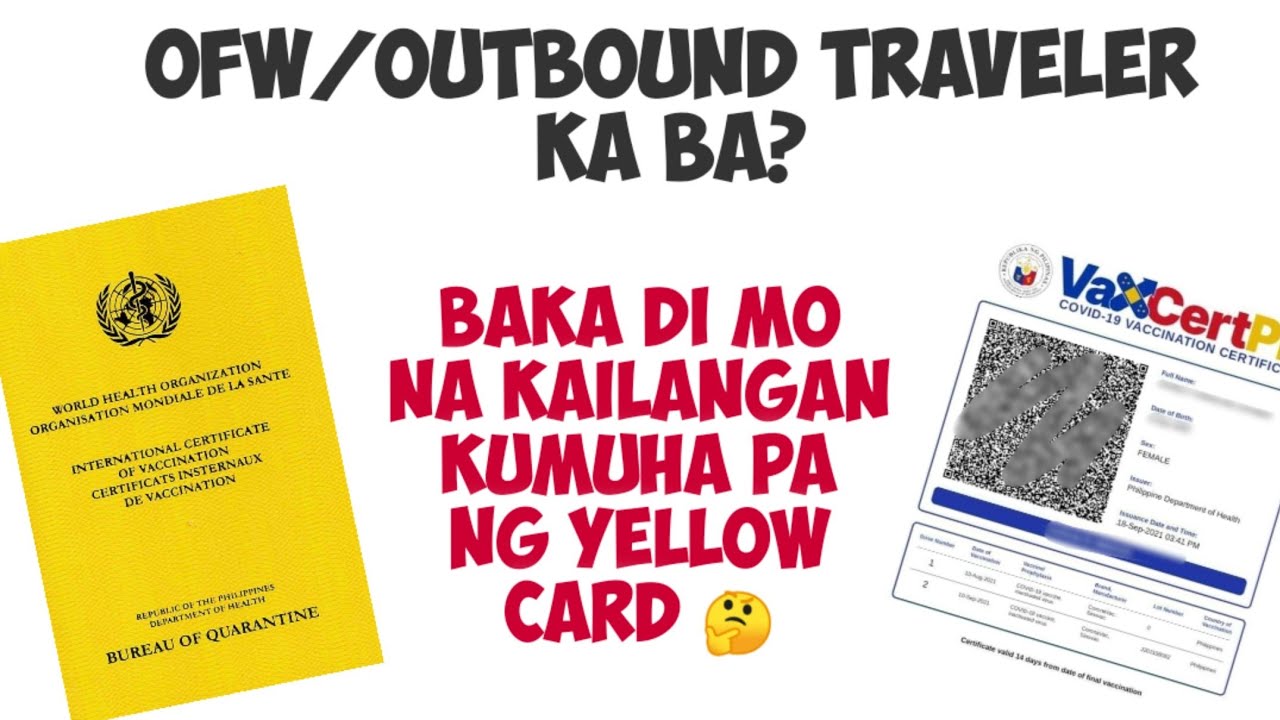 ICV card ( Yellow Card) vs Digital Vaccination Certificate (VaXCert ...