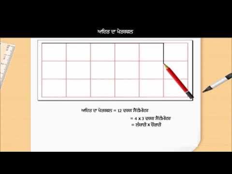 ਆਇਤ ਦਾ ਖੇਤਰਫਲ | Area of a rectangle | Class 6 | Maths - YouTube