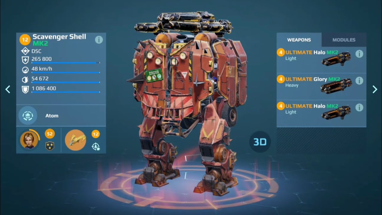 IS SHELL STILL GOOD? ULTIMATE GLORY/HALO BUILD! (War Robots) - YouTube