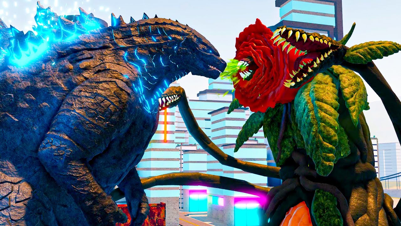 Roblox kaiju Universe: Rose Form Biollante Vs Godzilla 2019 - YouTube