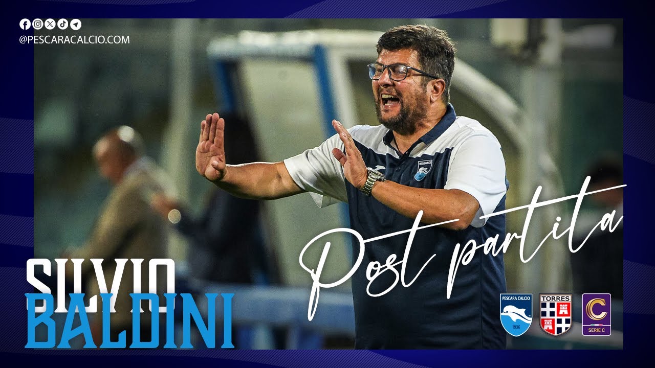 MISTER SILVIO BALDINI NEL POST PARTITA PESCARA - TORRES - YouTube