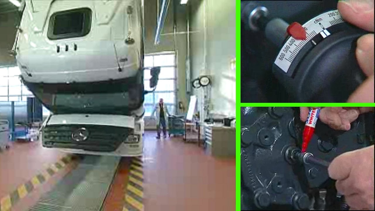 Mercedes-Benz Actros 2: Lenkwelle richtig einstellen - YouTube