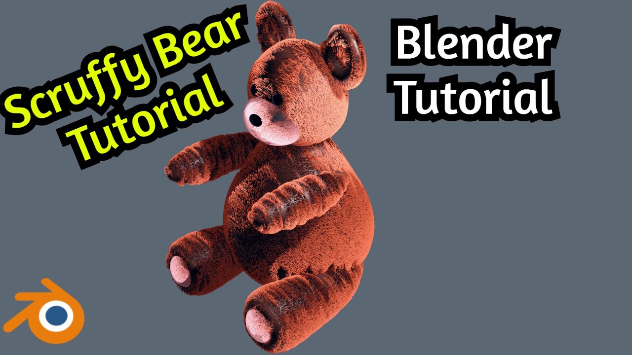 Make a teddy bear. With fur. my toy bear blender tutorial. - YouTube