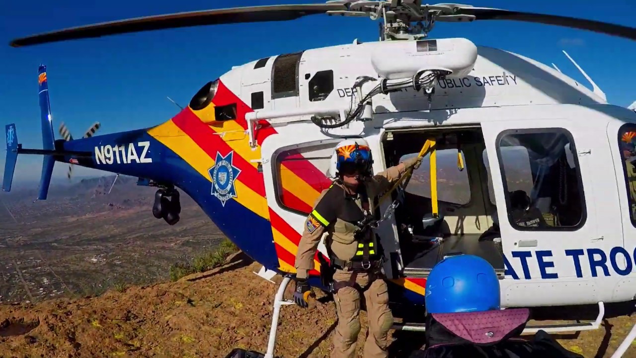 Parachute Malfunction -Helicopter Rescue - AZ DPS Air Rescue - YouTube