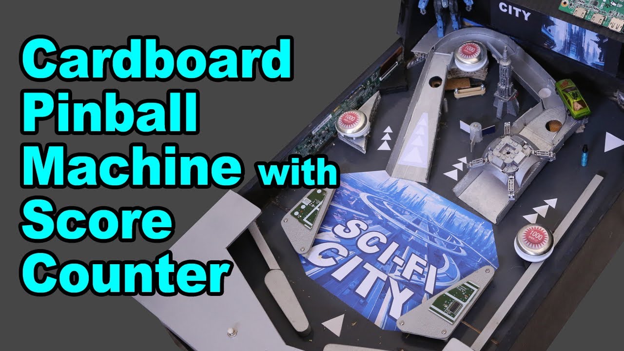 Cardboard Pinball Machine with Score Counter ダンボールで作るスコアーカウンター付きピンボール ...