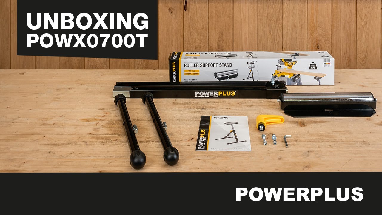 POWERPLUS - Unboxing the POWX0700T roller support stand - YouTube