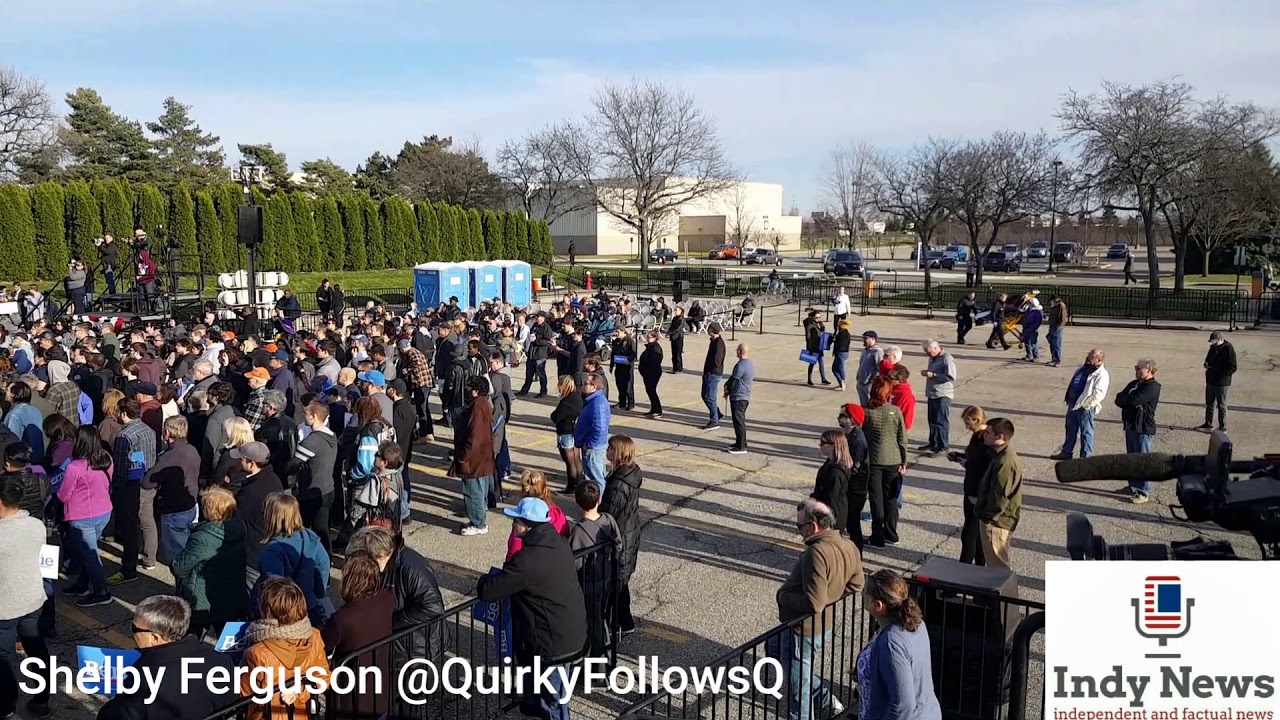 Crowd size right around 6:30pm eastern at the Bernie Sanders rally in ...