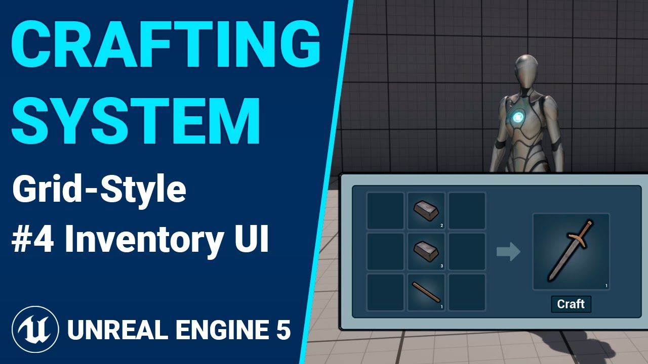 Crafting System Part 4 (Inventory UI) - Unreal Engine 5 - YouTube