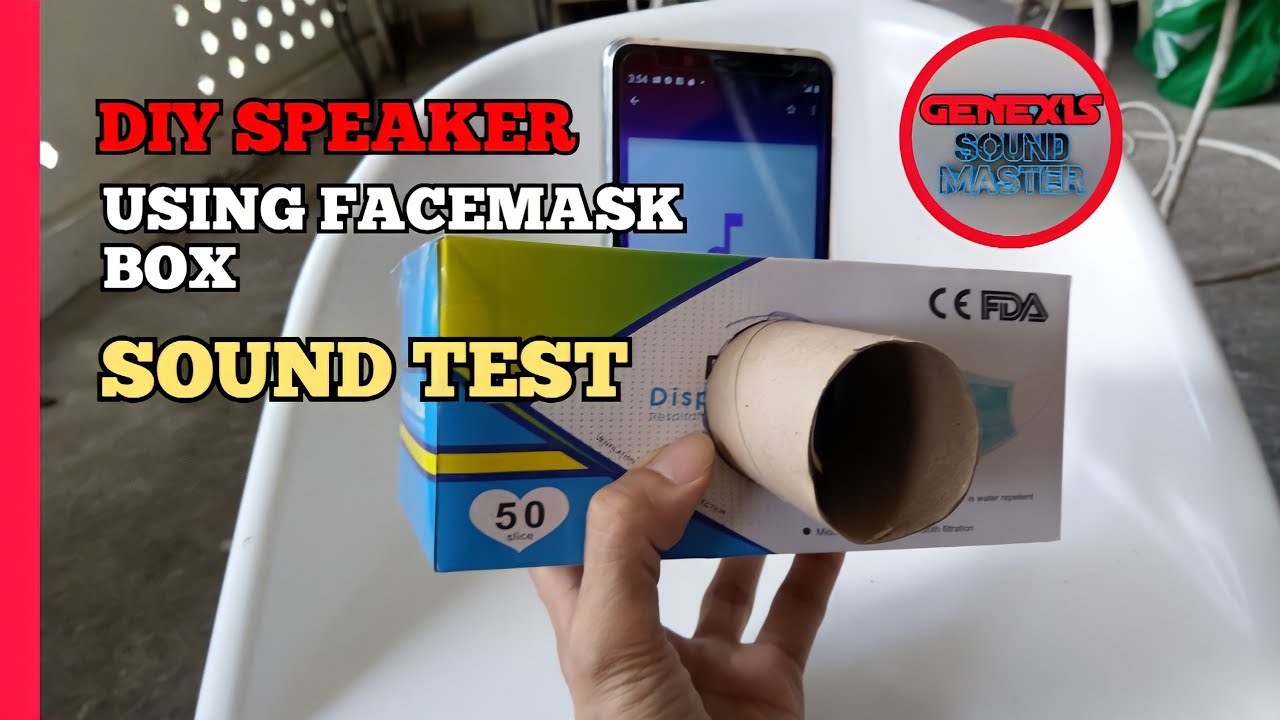 DIY SPEAKER USING FACEMASK BOX SOUND TEST - YouTube