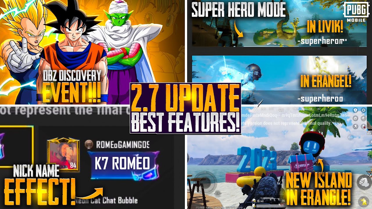 Dragon Ball Z Discovery Event | New Super Hero Mode | Island In Erangle ...