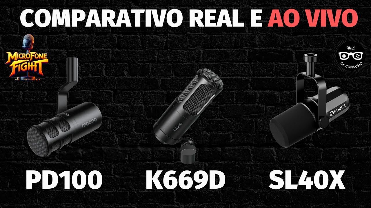 Microfone Fight #02 - PD100 vs K669D vs SL40X - YouTube