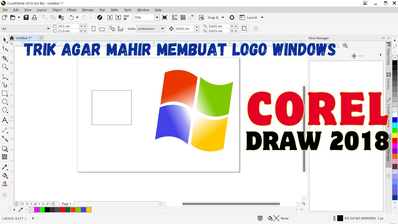 Tutorial coreldraw untuk pemula cara membuat logo windows di coreldraw ...