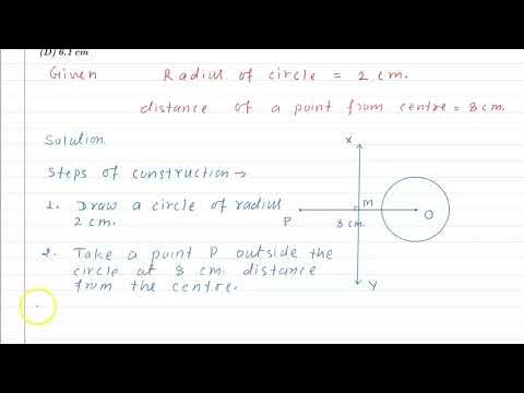 Draw circle of radius 6 cm.From point 10cm away from its centre,construct pair of tangents to ...