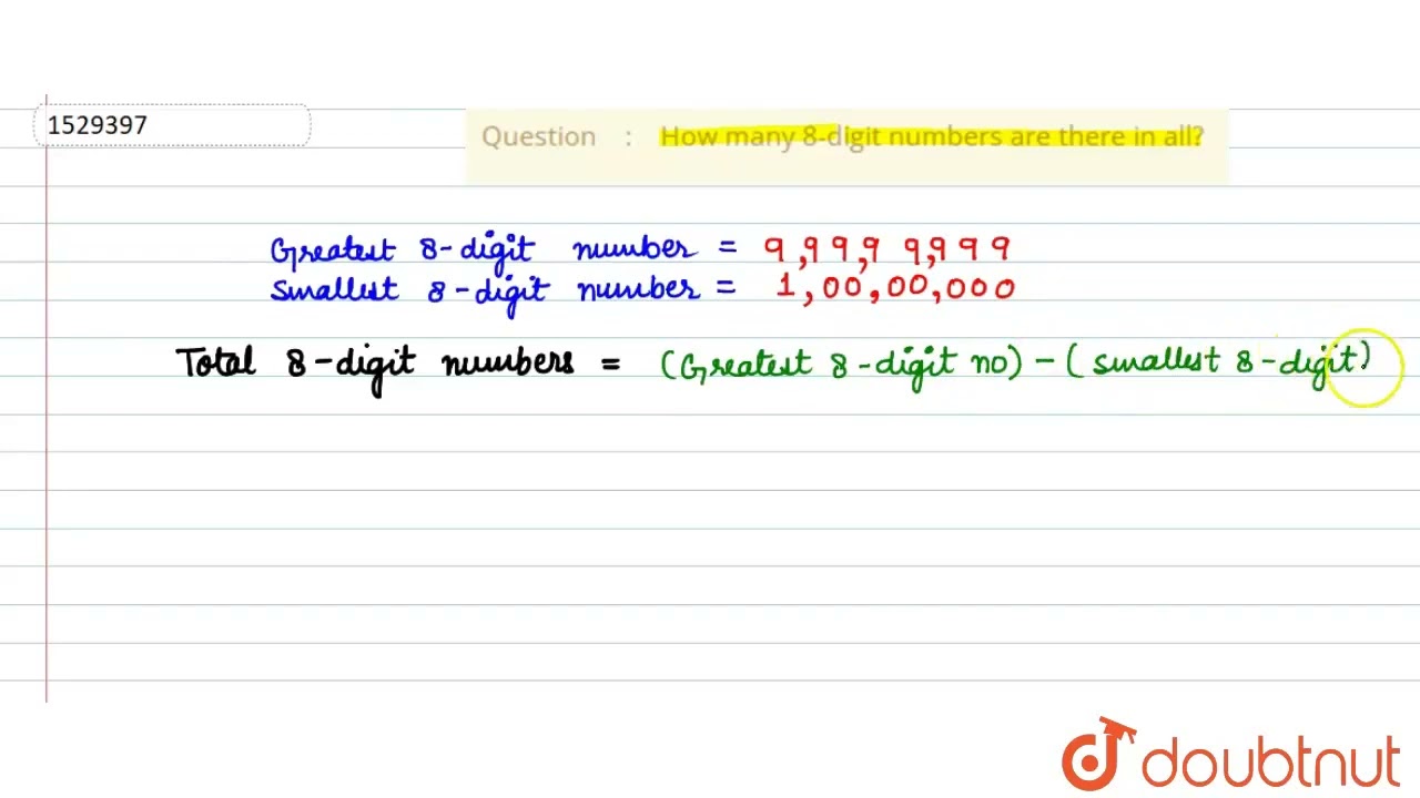 How Many 8 digit Numbers Are There In All CLASS 6 KNOWING OUR How Many 8 digit Numbers Are There In All CLASS 6 KNOWING OUR