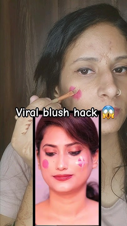 viral blush hack using blusher with concealer 🥵🥵🩷#shortsfeed #makeup #hack #blush #shorts - YouTube