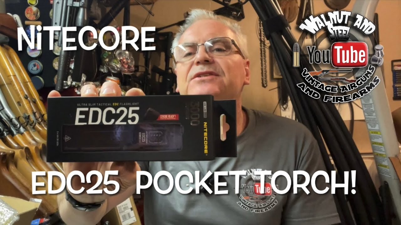 Nitecore EDC25 3000 lumen pocket flashlight wow thats bright! - YouTube