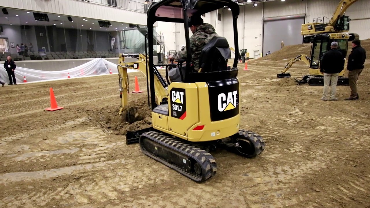 Trying the Cat 301.7 mini excavator - YouTube