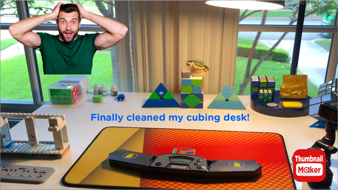 Finally cleaned my cubing desk! - YouTube