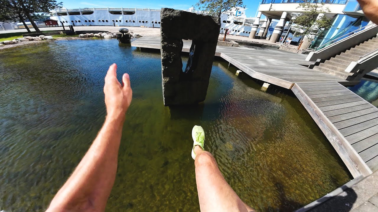 Parkour Water Challenge Until I Fall In Youtube