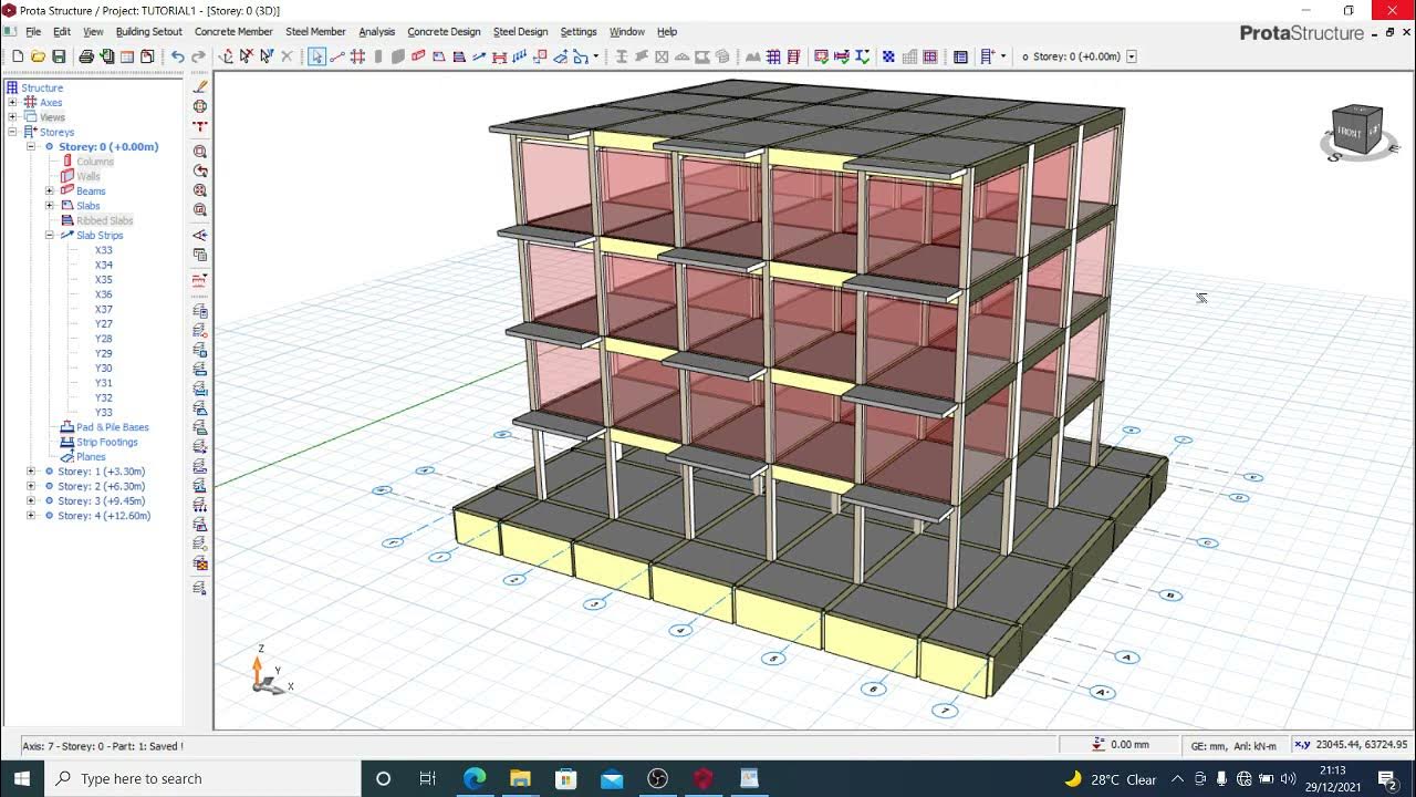FOUNDATION DESIGN IN PROTA STRUCTURE- PARTII (RAFT/MAT FOUNDATION) - YouTube