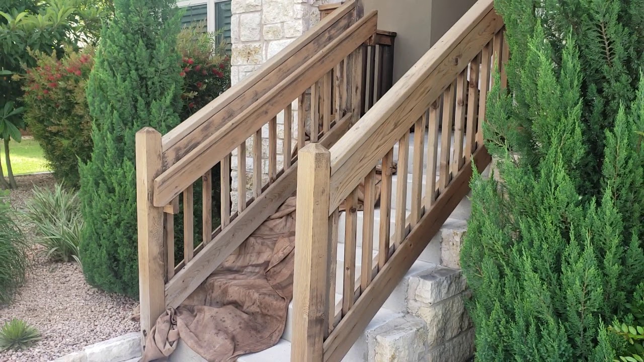 Preperation to Stain Handrail Cabot Stain. Great Dane Fence Staining ...