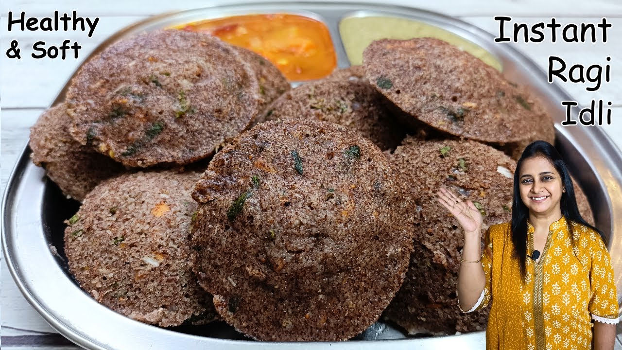 Instant Ragi Idli Recipe | How To Make Soft Ragi Idli | Ragi Idli Kaise ...