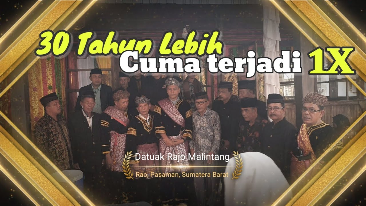 Pengangkatan "DATUAK" Minangkabau - YouTube