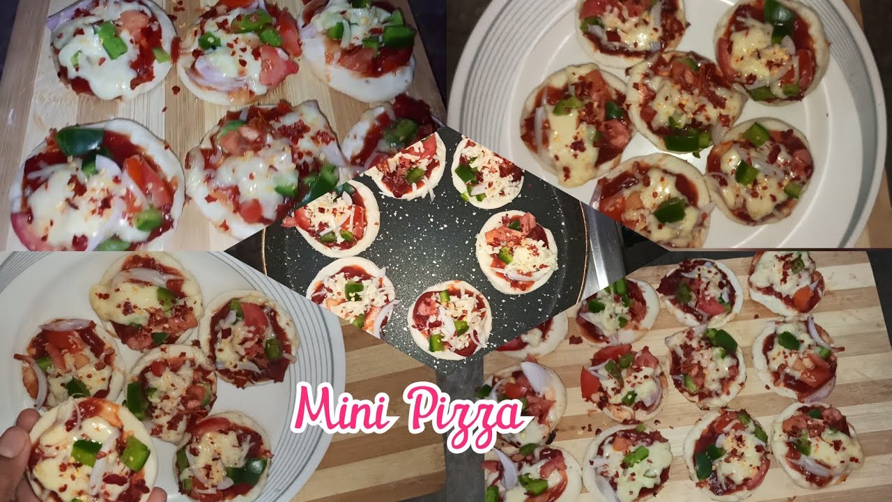 Mini Pizza/Mini Pizza on Tawa/Quick Mini Pizza/Without Oven/Veg Mini ...