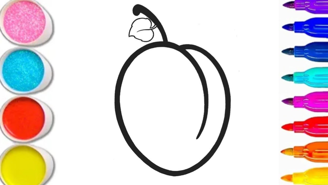 HOW TO DRAW APRICOT, DRAW CUTE THINGS FOR KIDS - YouTube
