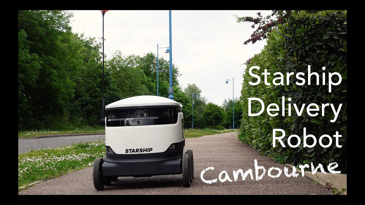 Starship Delivery Robots in Cambourne - YouTube