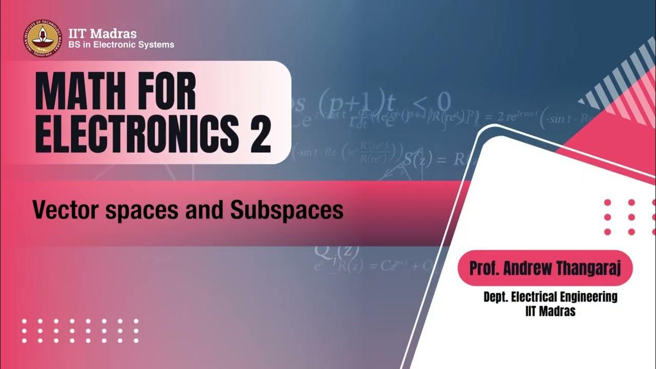 Vector spaces and Subspaces - YouTube