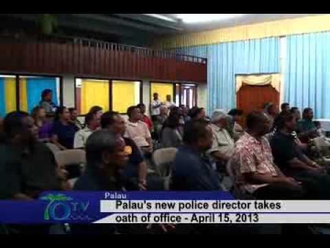 Palau's New Police Director Takes Oath - YouTube