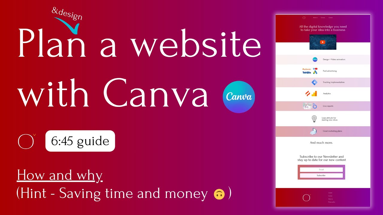 Plan and design a website with Canva - How and why (6:45 guide) - YouTube
