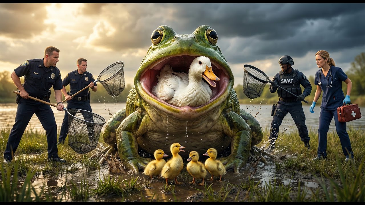 Animal Rescue Team | Saves Poor Mother Duck from the Greedy Giant Frog ...