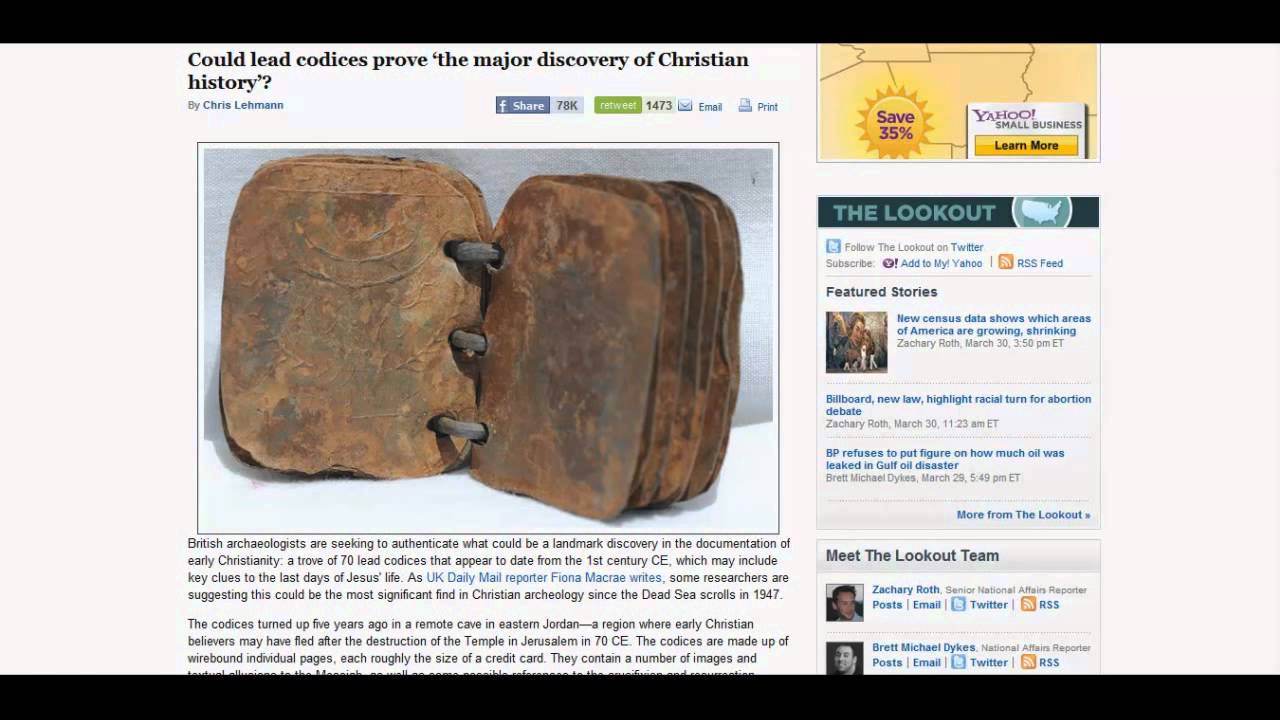 70 Ancient Christian Lead Codices found. Are these the Books from ...