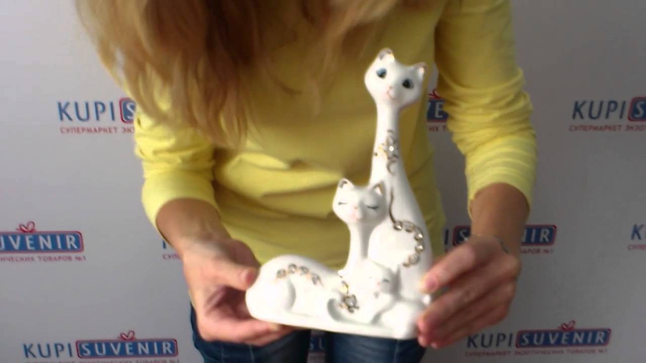 Фарфоровая статуэтка «Кошки» - YouTube