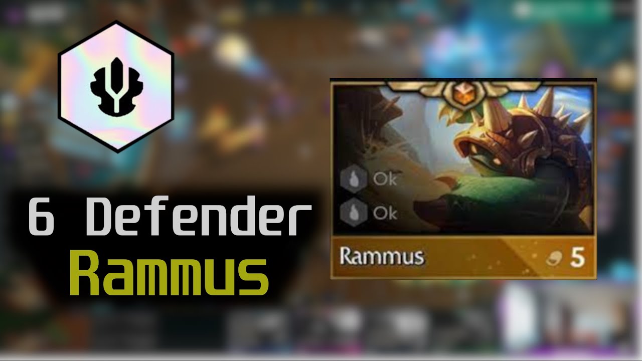 6 Defender Rammus ⭐⭐⭐ - Armor Tank GOD! - TFT Master - Uncut Gameplay ...
