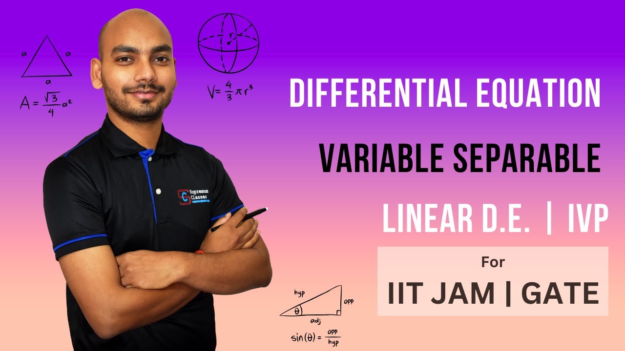 L2 | MA | Mathematics | Differential Equation | Variable Separable ...