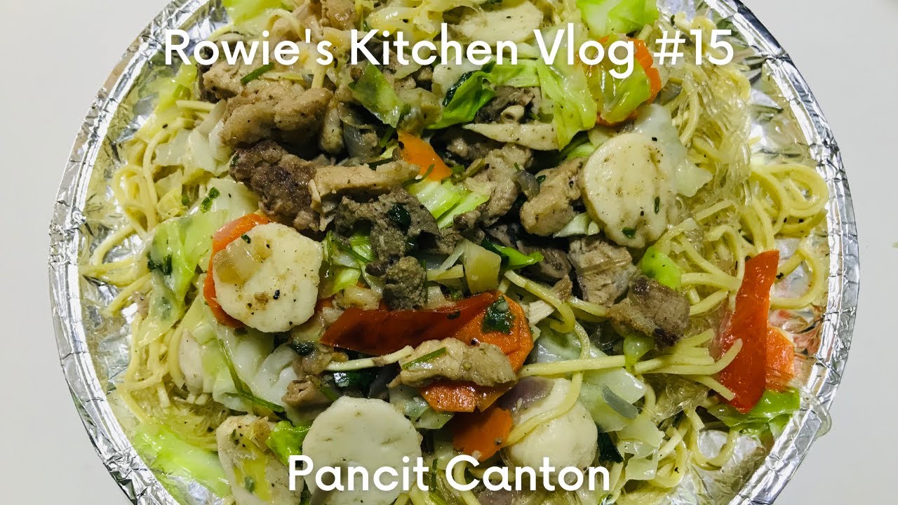 Rowie's Kitchen Vlog #15 Pancit Canton - YouTube