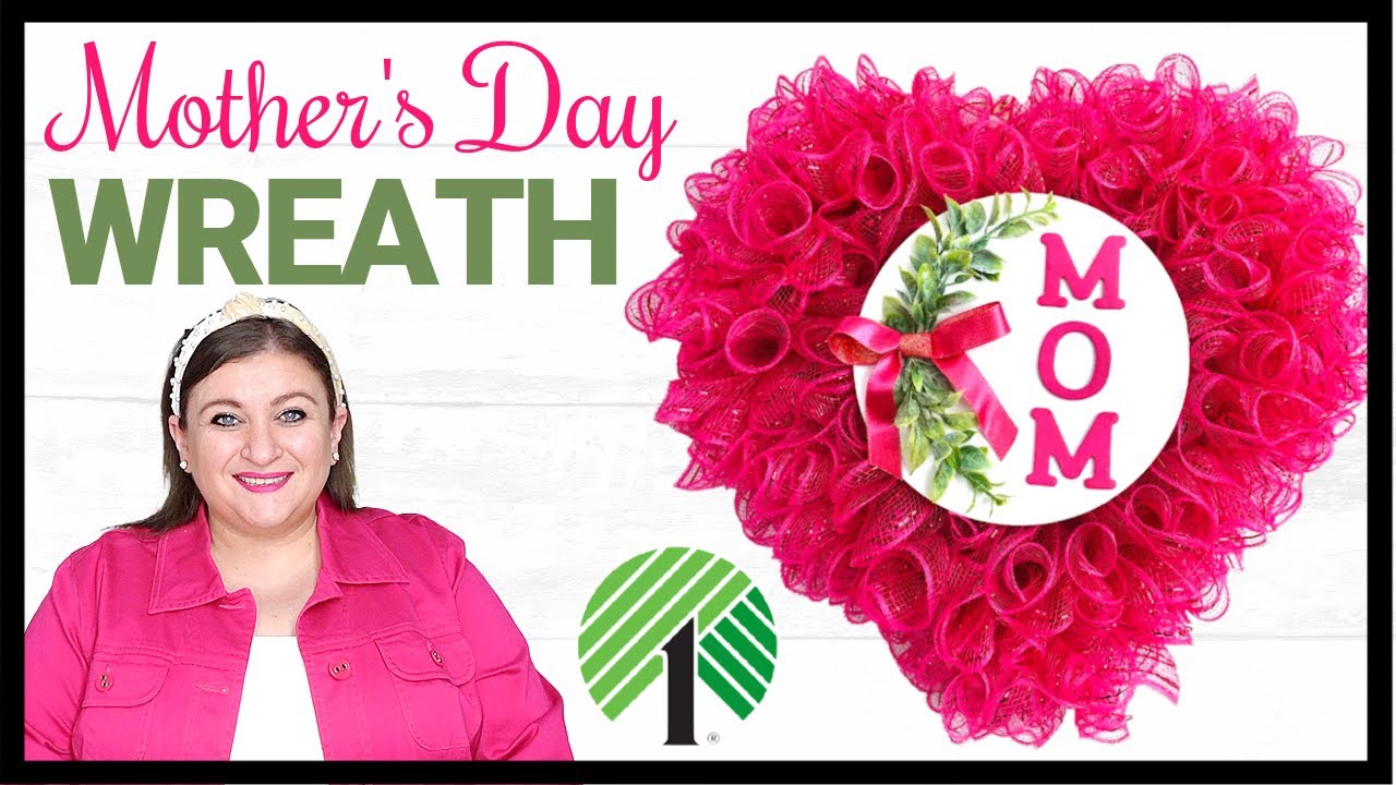 Mothers Day Wreath DECO MESH Cruffle Method WREATH Tutorial Dollar Tree ...