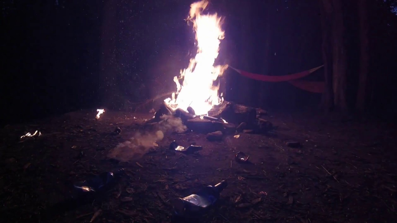 Campfire Gas explosion - YouTube
